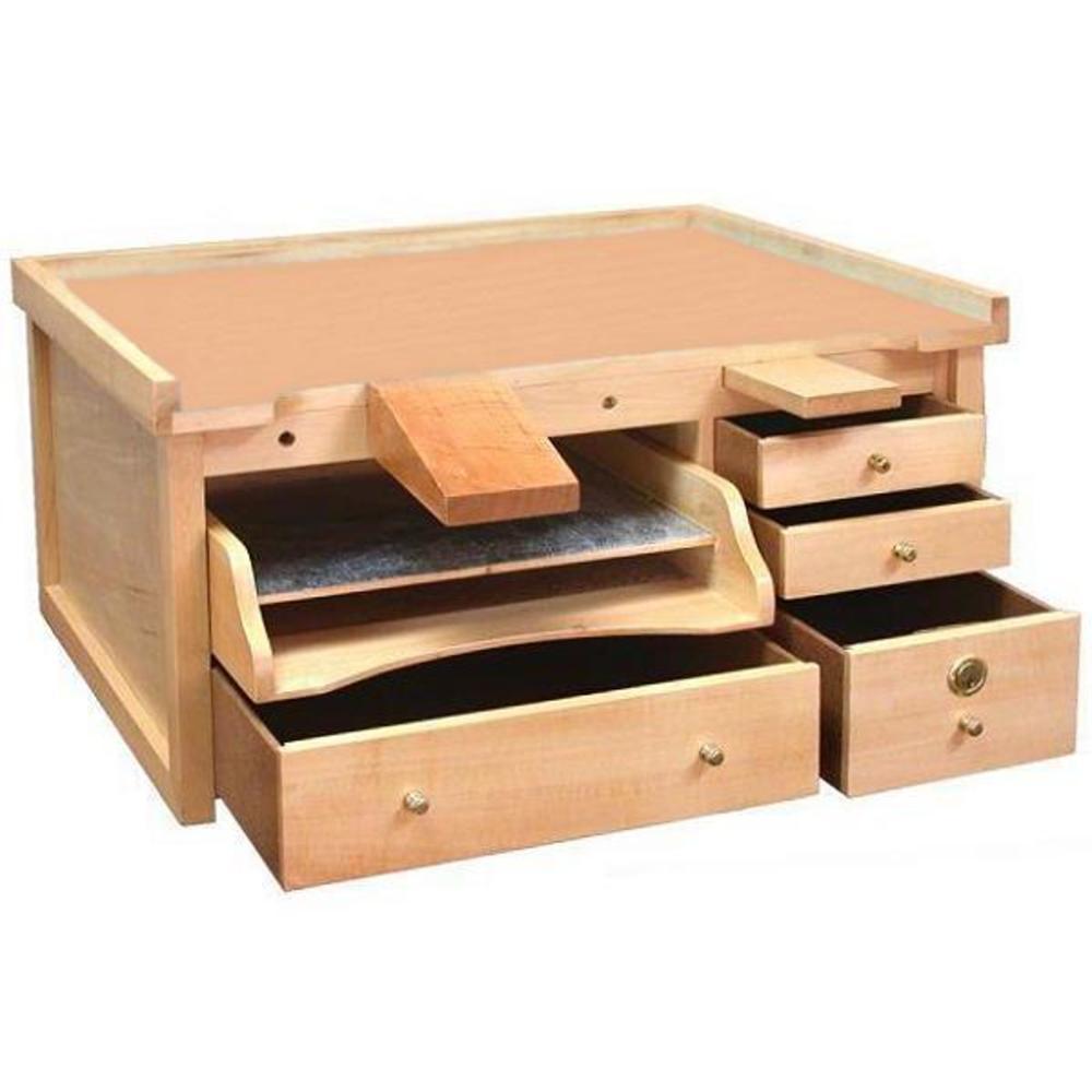 Findingking Wood Work Bench for Jewelry Watch & Clock Repair